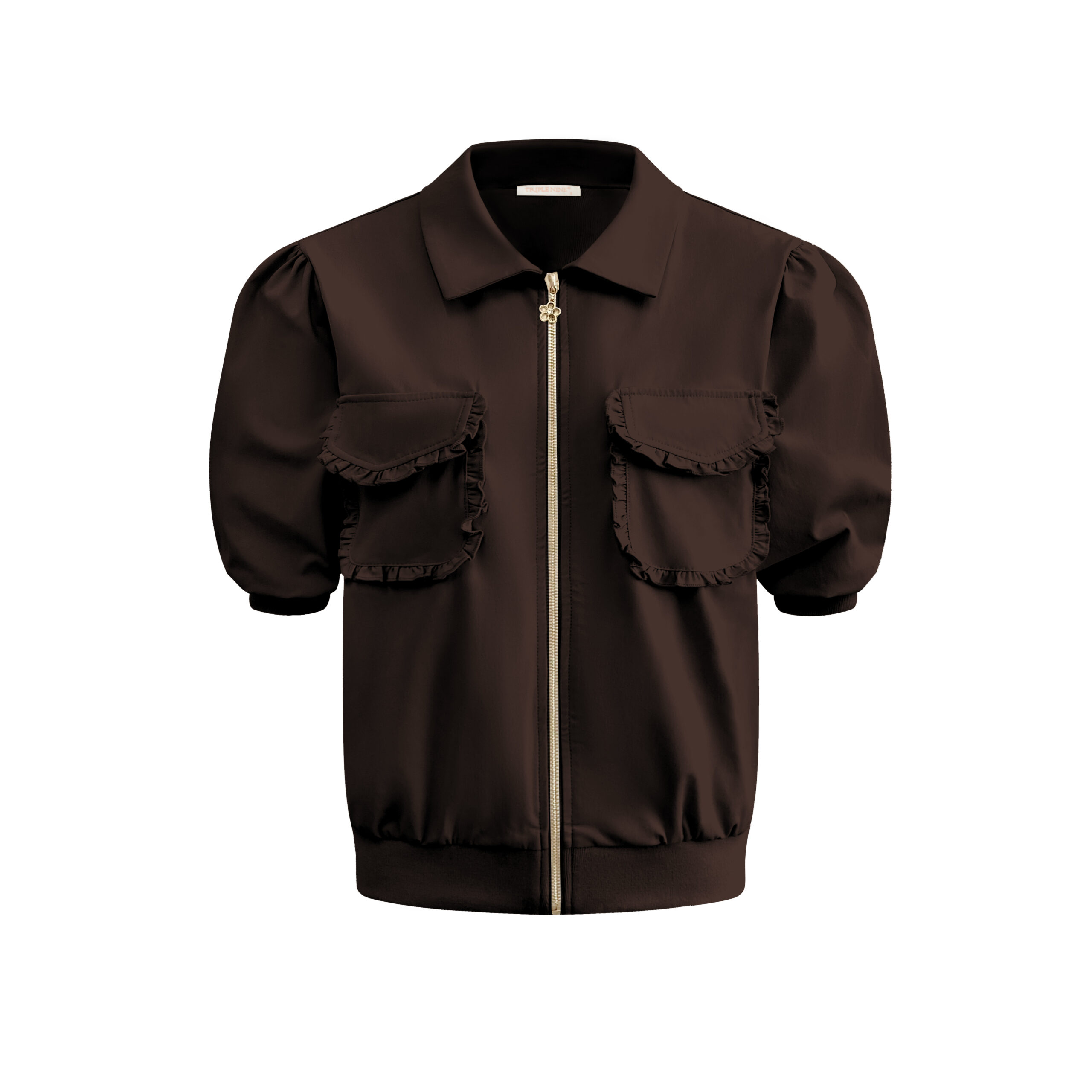 Bomber jacket Evelyne Triple Nine bruin 92410 - Pien & Lien